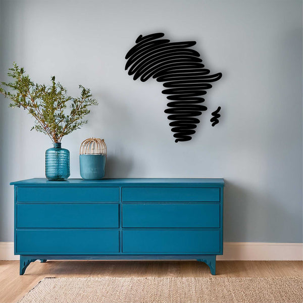Africa Squiggle Map Wall Art – Form & Flair